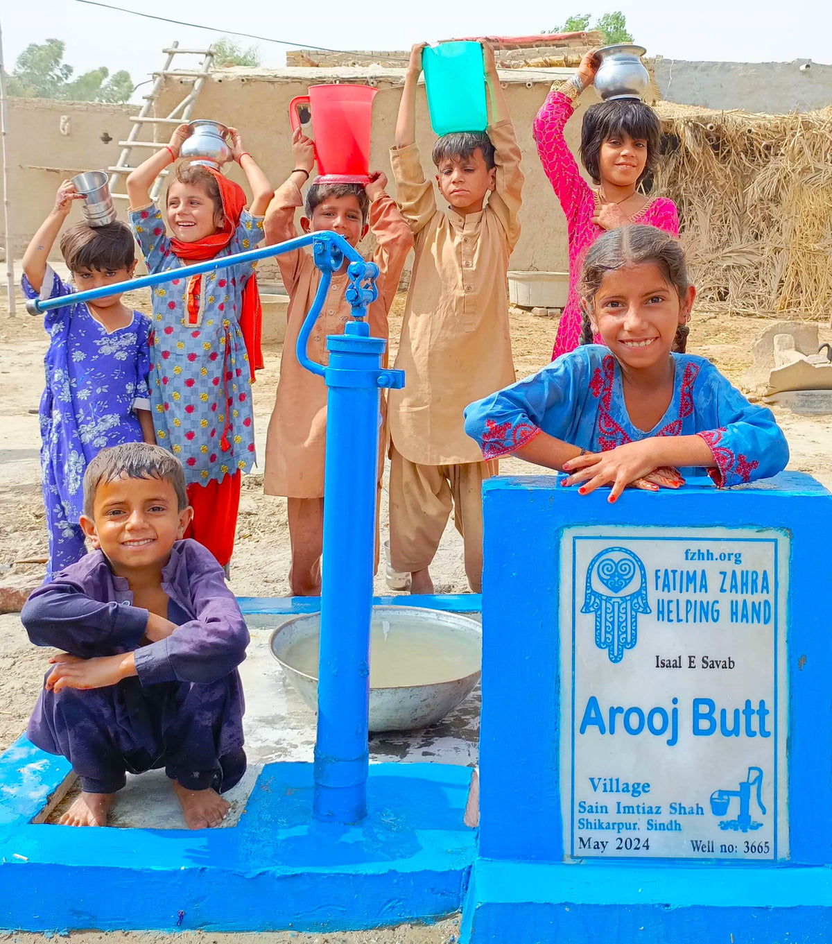 Sindh, Pakistan – Arooj Butt – FZHH Water Well# 3665– Fatima Zahra Helping Hand Mystic ...
